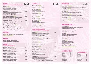 Menus – Kcal Kitchen