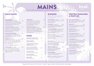 Menus – Kcal Kitchen